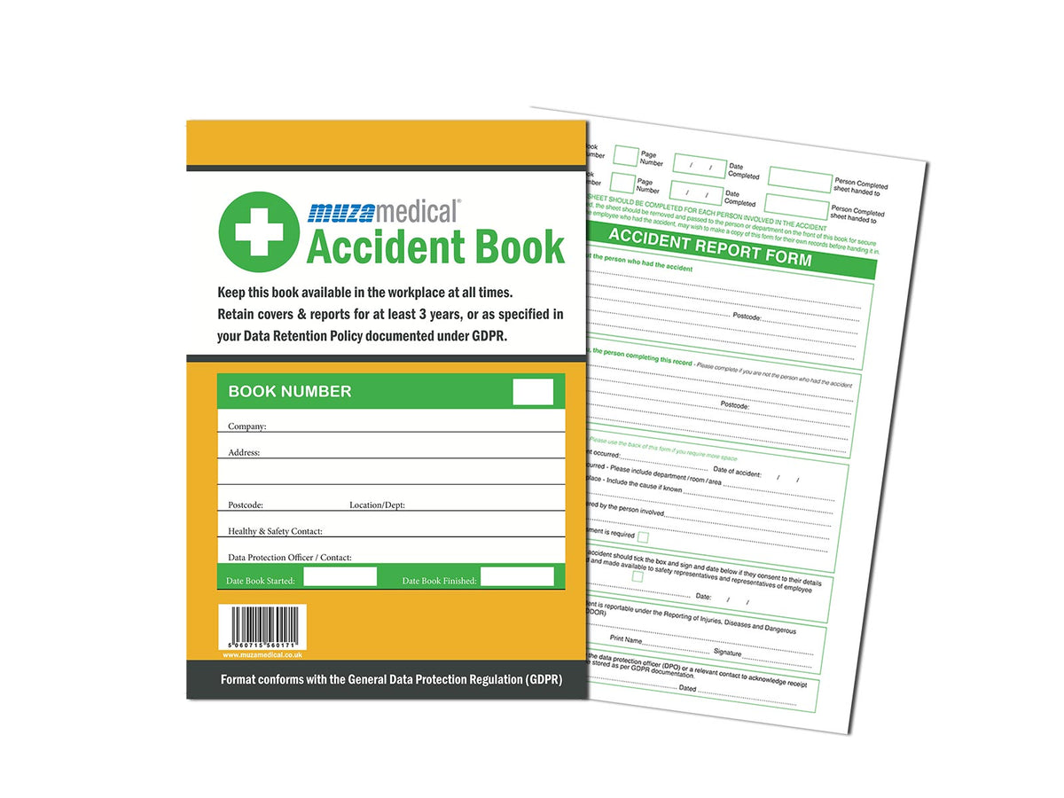 Accident Book A4 (50 perforated forms) — Muzamedical
